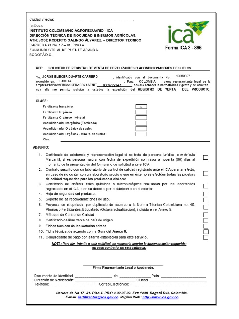 Forma Ica 3 - 896 PDF | PDF | Fertilizante | Agricultura