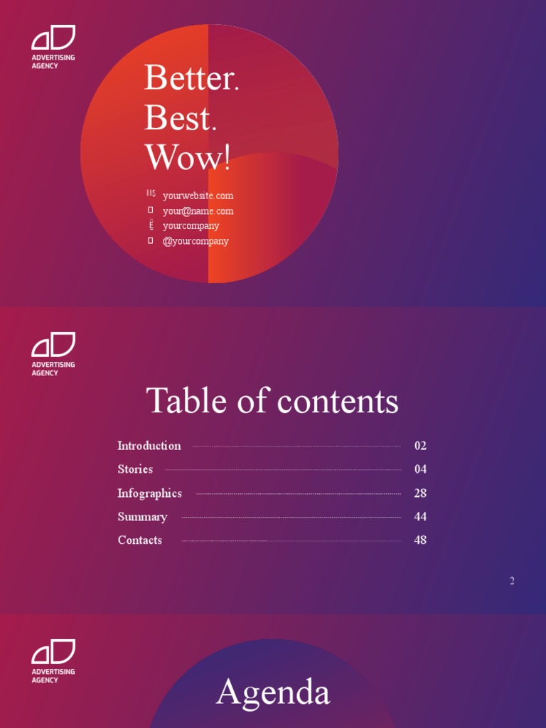 Advertising Agency PowerPoint Presentation Template | PDF
