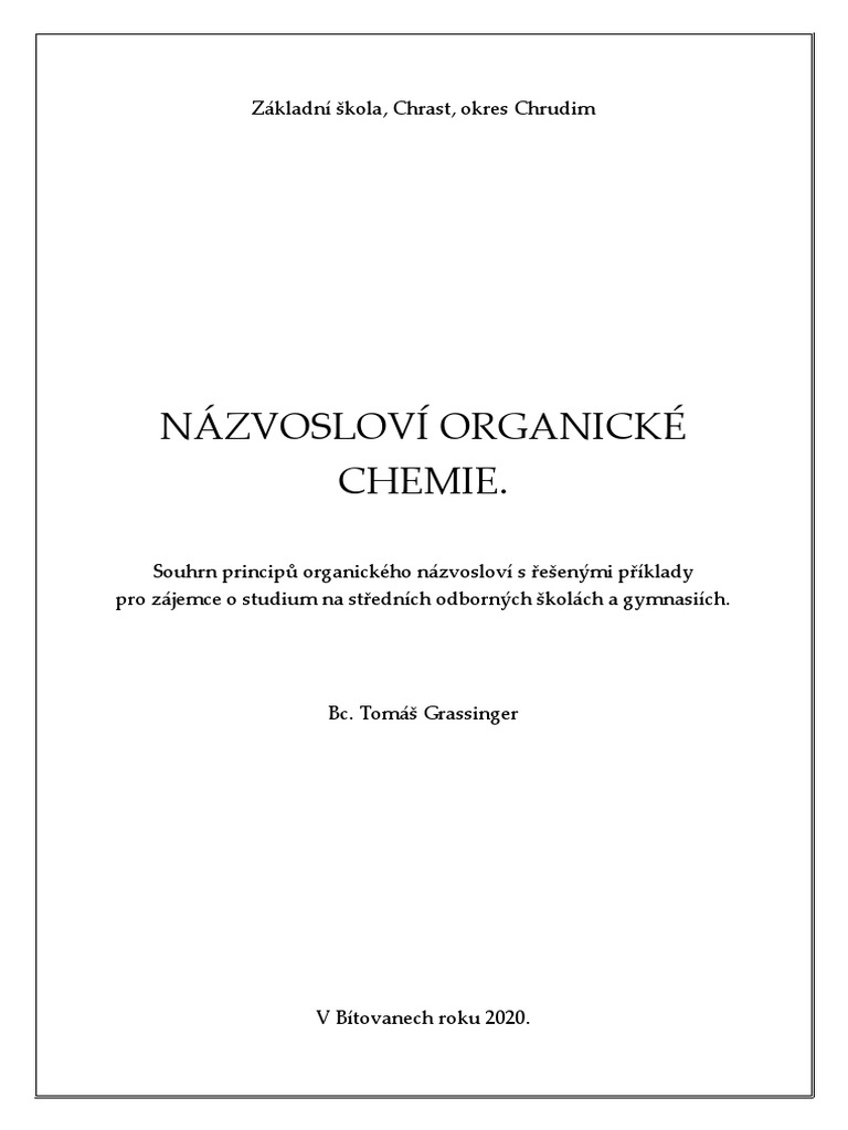 Nazvoslovi Organicke Chemie Kompletni Text PDF | PDF