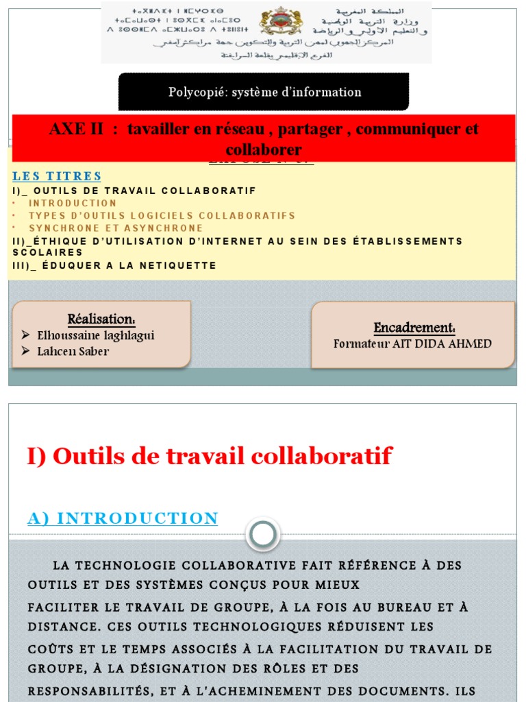 Exposé 5 Outils de Travail Collaboratif | PDF | Application ...