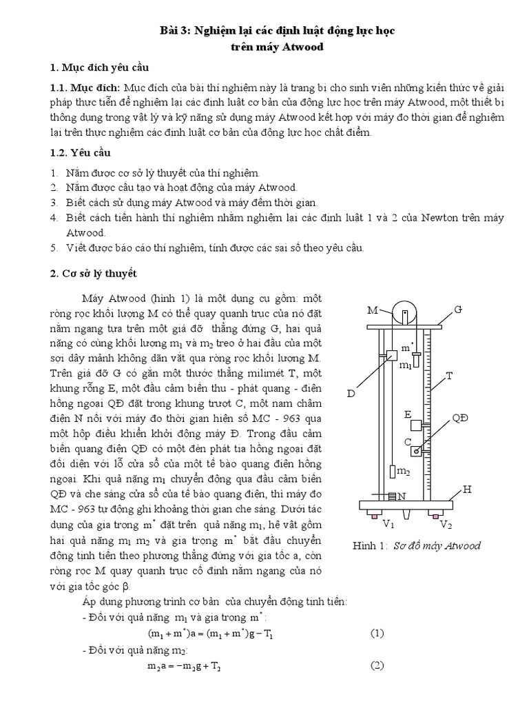 Bai 1.3 - Khao Sat Cac Dinh Luat Dong Luc Hoc Tren May Atood | PDF