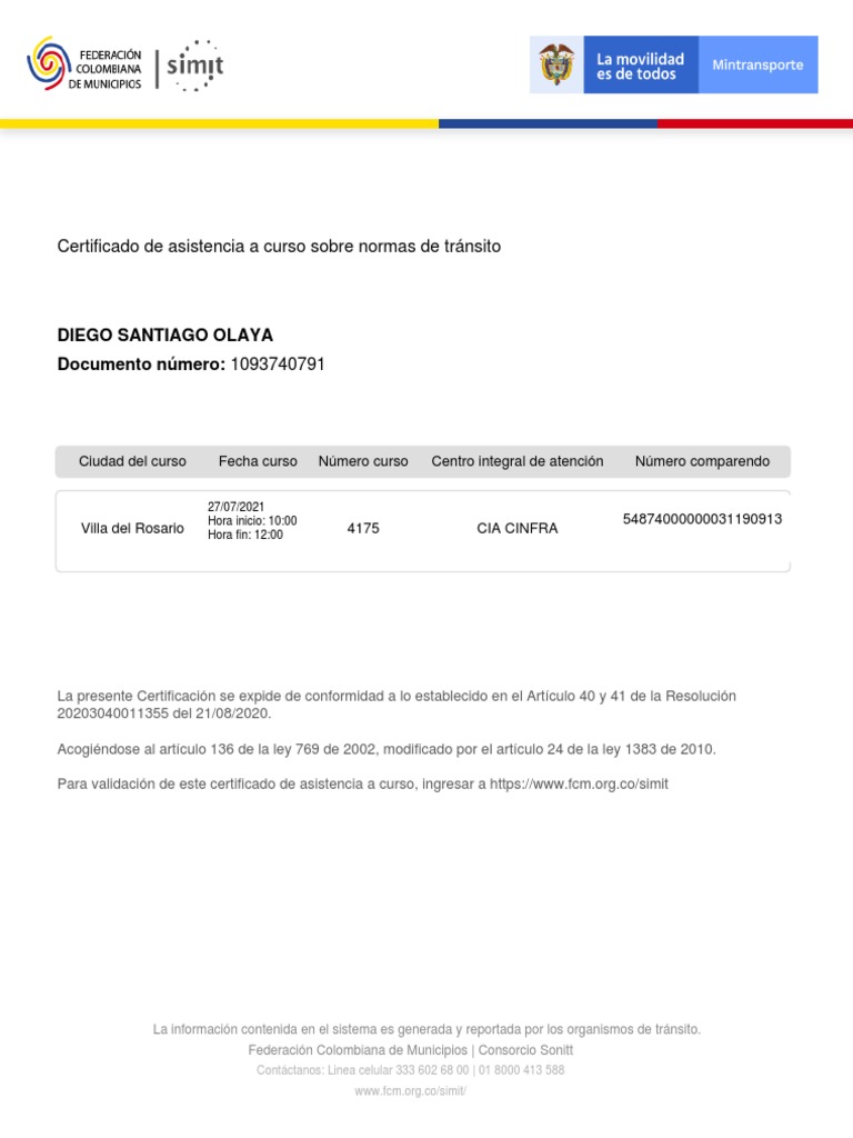 Certificado Curso | PDF | Negocios | Finanzas y dinero