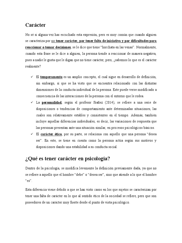 Claves para Desarrollar un Carácter Fuerte | PDF | Autoestima | Sicología
