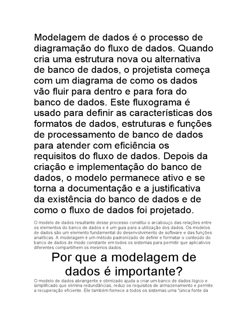 Modelos de Dados | PDF | Dados | Bancos de dados