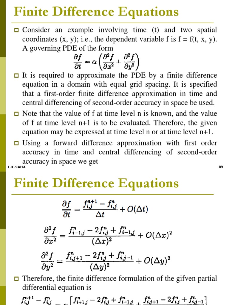 Cfd Fdm 9 Pdf Finite Difference Equations