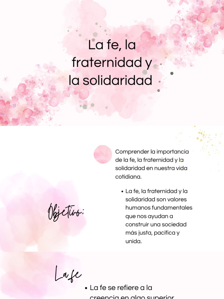 Valores fundamentales para una sociedad justa y unida: La fe, la ...