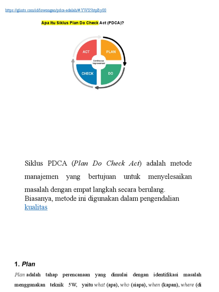 Siklus Pdca | PDF
