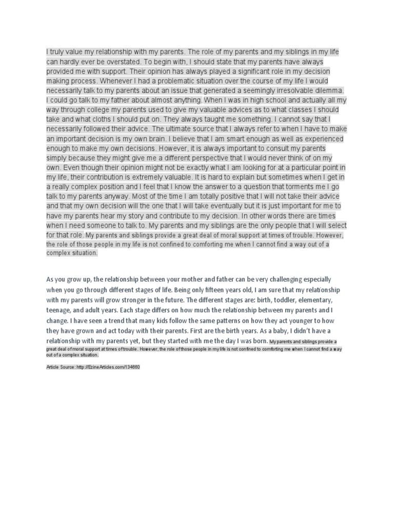 Child-Parent Relationship | PDF | Sibling | Behavioural Sciences