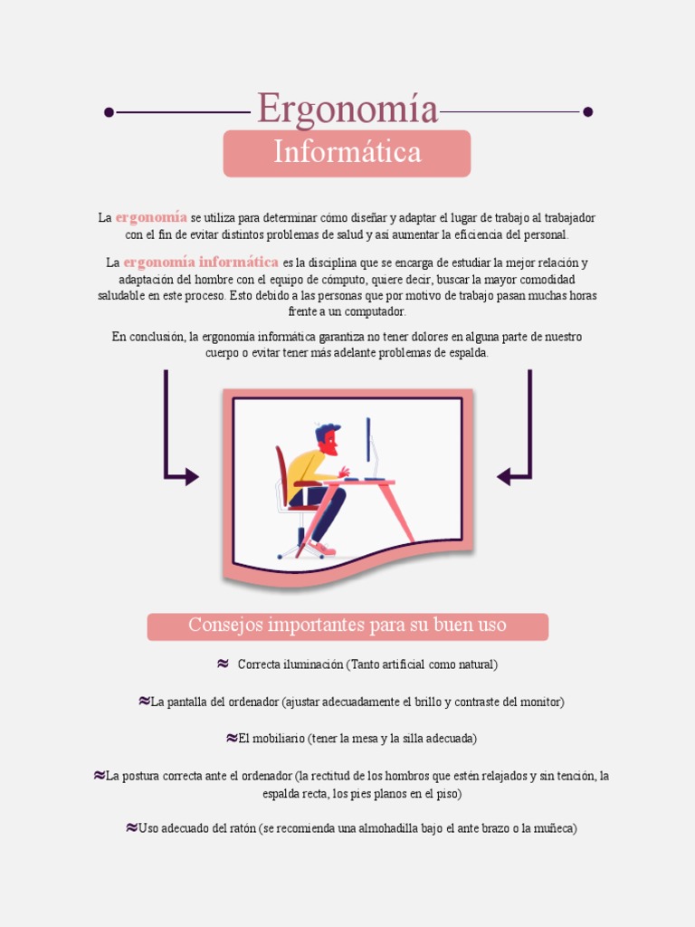 Administracion de Oficinas Ergonomía Informática - Yerlin Rodríguez | PDF