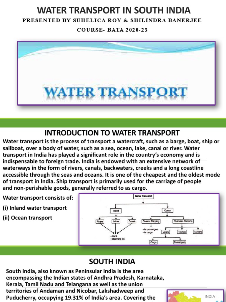 Water Transport in South India | PDF | South India | Water Transport