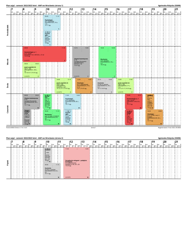 Plan Zajec 2022 2023 Letni PDF | PDF