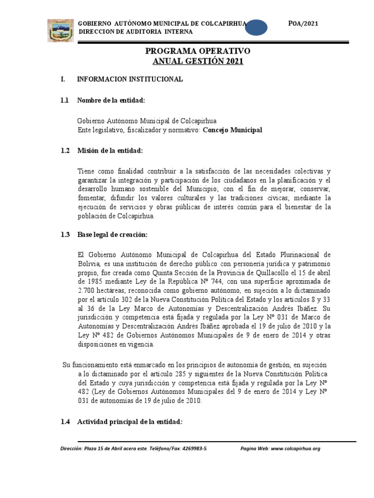 POA 2018 A CGE LIMPIO | PDF | Auditoría | Contralor