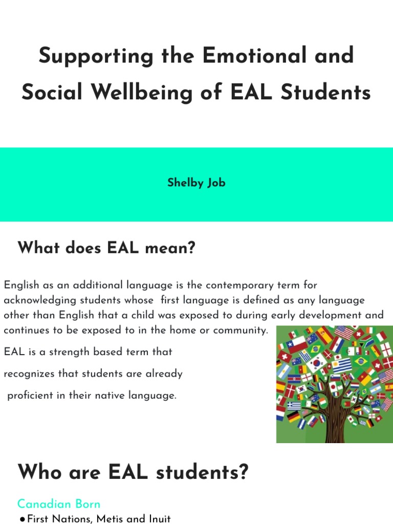 Supporting The Emotional and Social Wellbeing of Eal Students | PDF ...