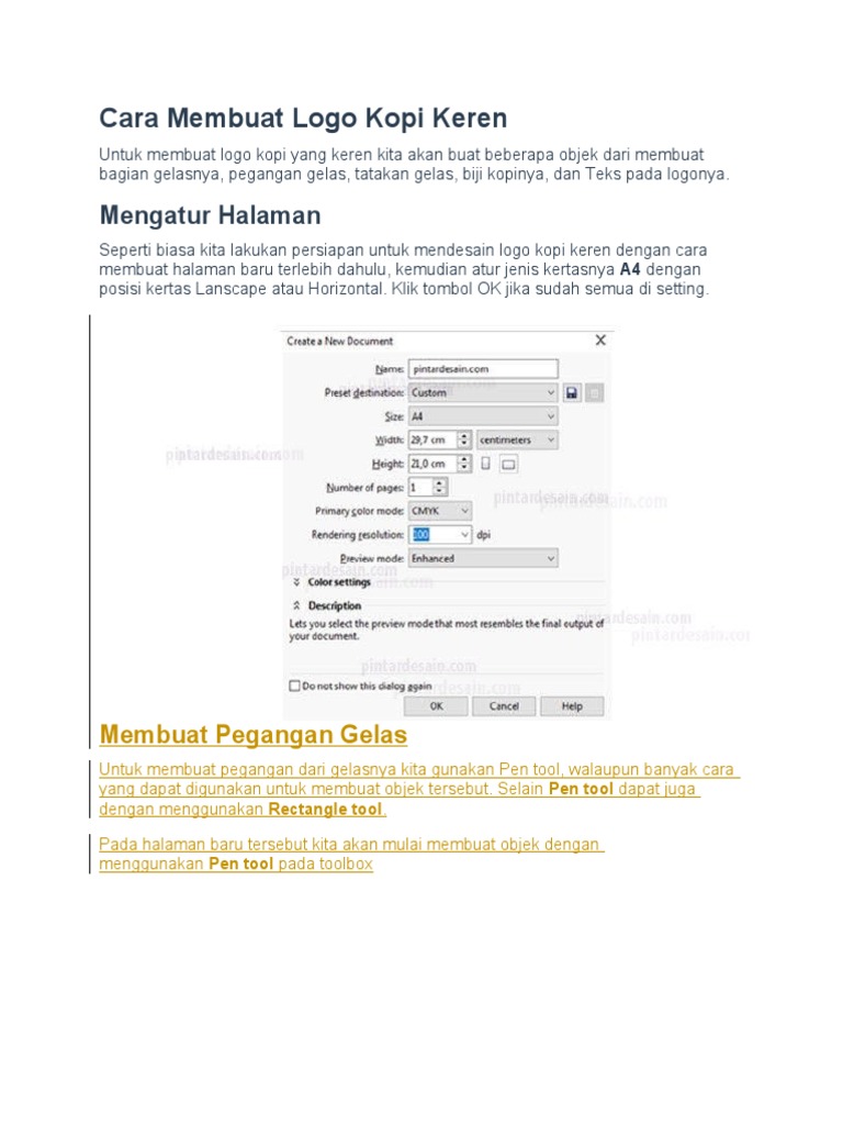Cara Membuat Logo Kopi Keren | PDF