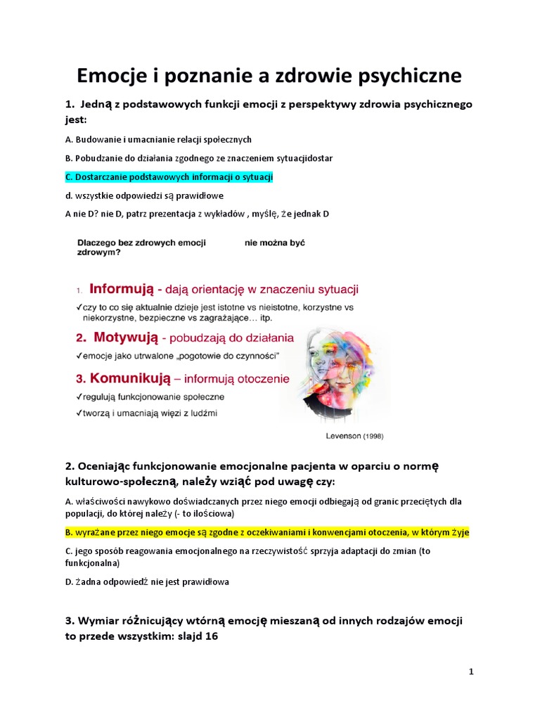 Egz Braniecka Pyt. Zebraneprezentacje | PDF