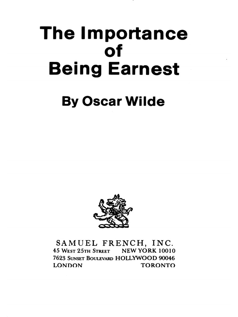 2 - The Importance of Being Earnest PDF | PDF