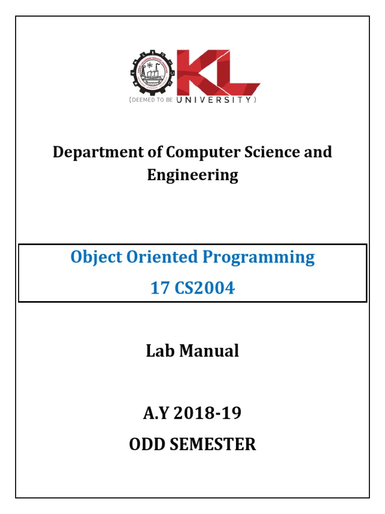 LAB MANUAL To Be Completed | PDF | Method (Computer Programming ...