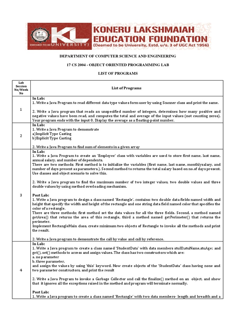 List of Programs Updated | PDF | Method (Computer Programming) | Class ...