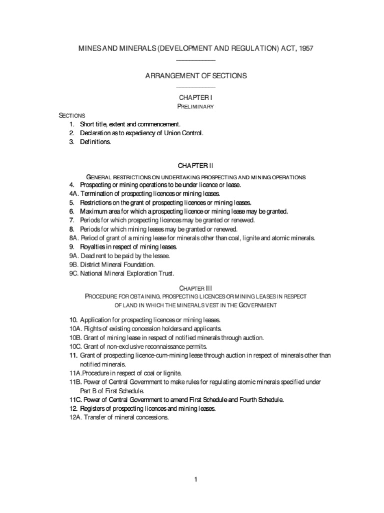 MMDR Act1957 PDF | PDF