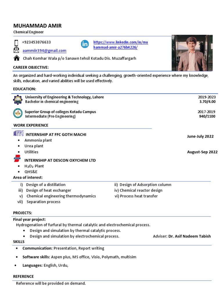 Muhammad Amir CV | PDF