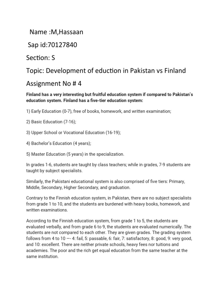 Assignment | PDF | Schools