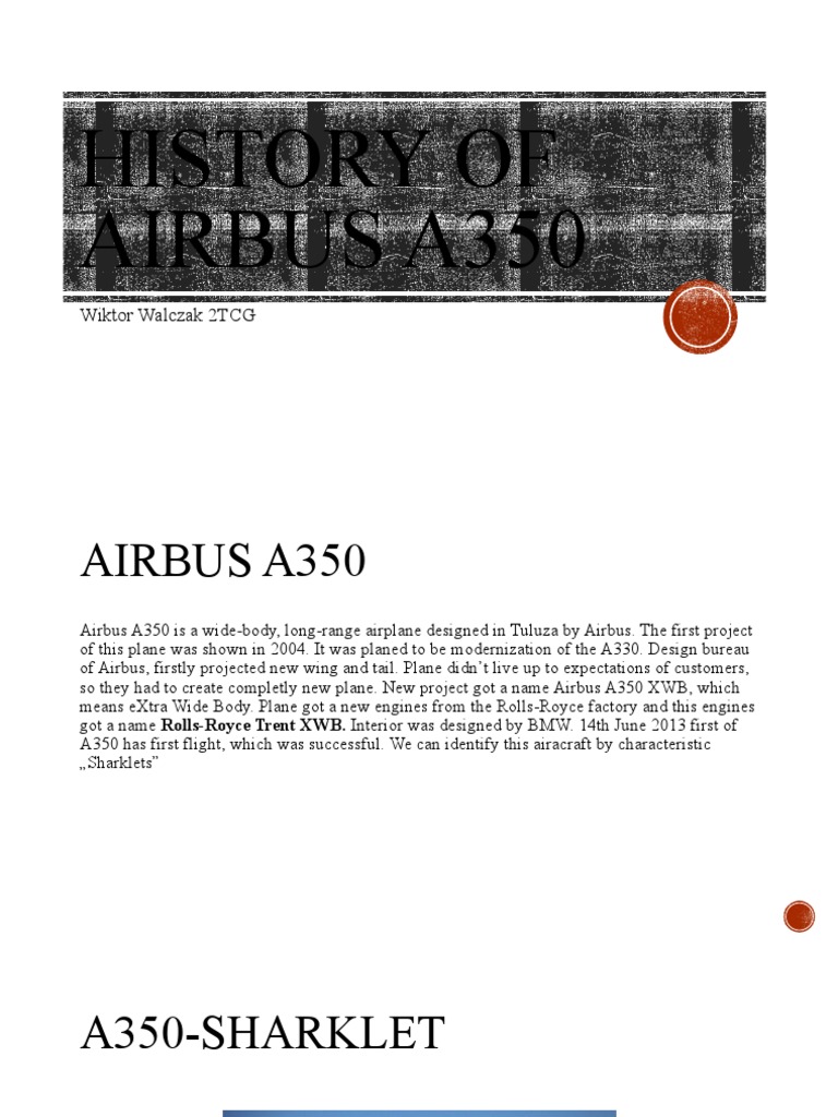 History of Airbus A350 | PDF