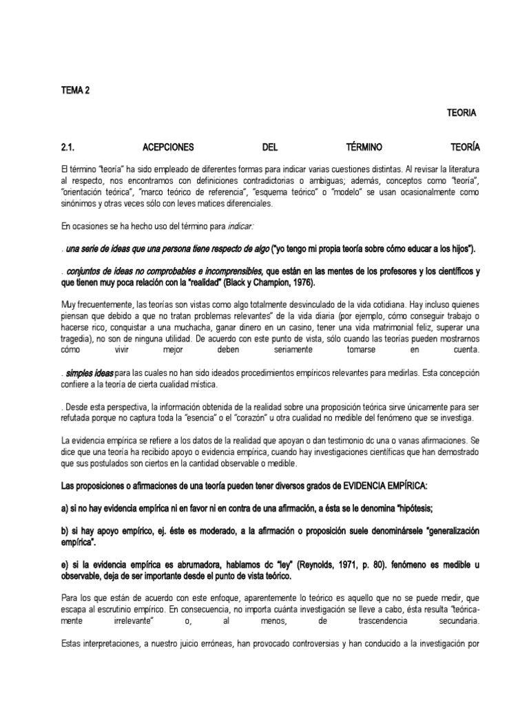 Tema 1, Teorias Del Aprendizaje | PDF | Teoría | Aprendizaje