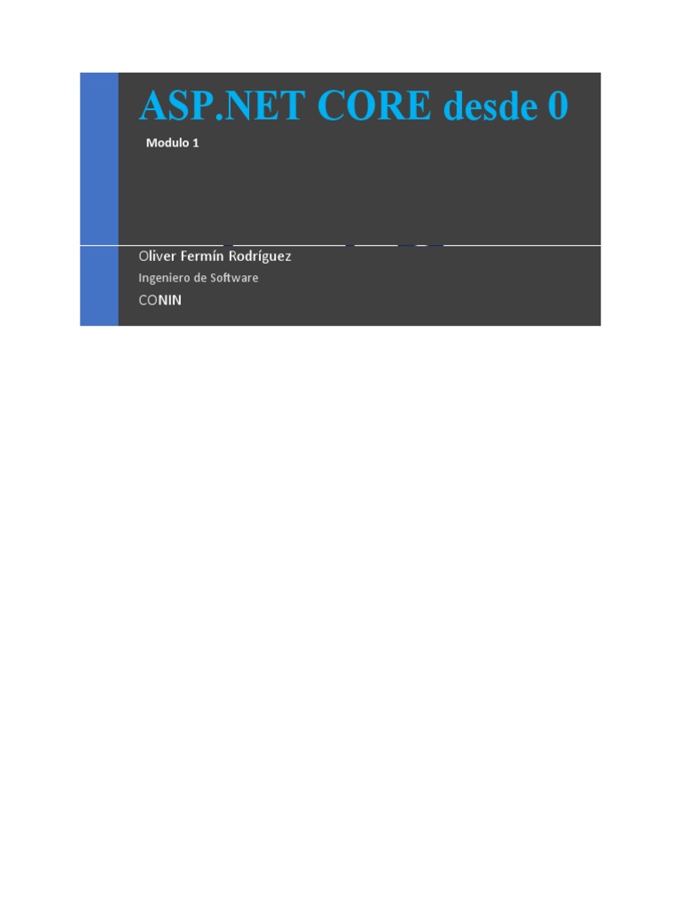 Curso ASP Core - Modulo 1 - Oliver Fermin | PDF | .NET Framework | Modelo – Vista – Controlador