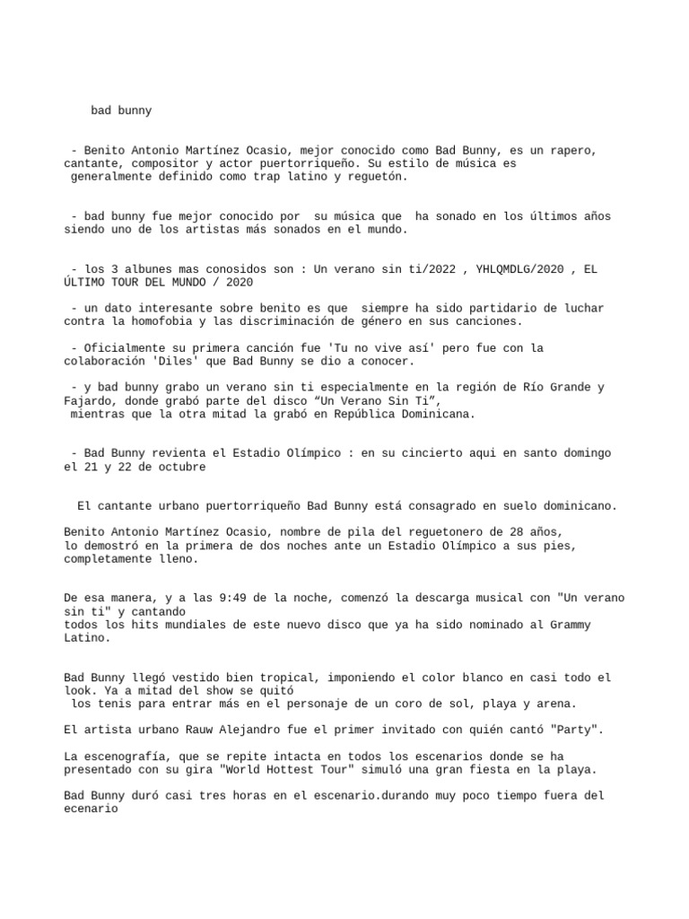 Bad Bunny | PDF