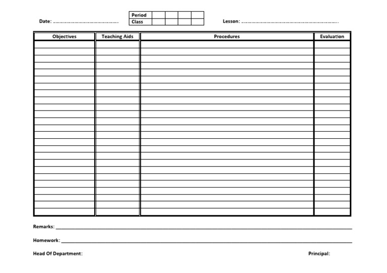 Lesson Plan Booklet | PDF