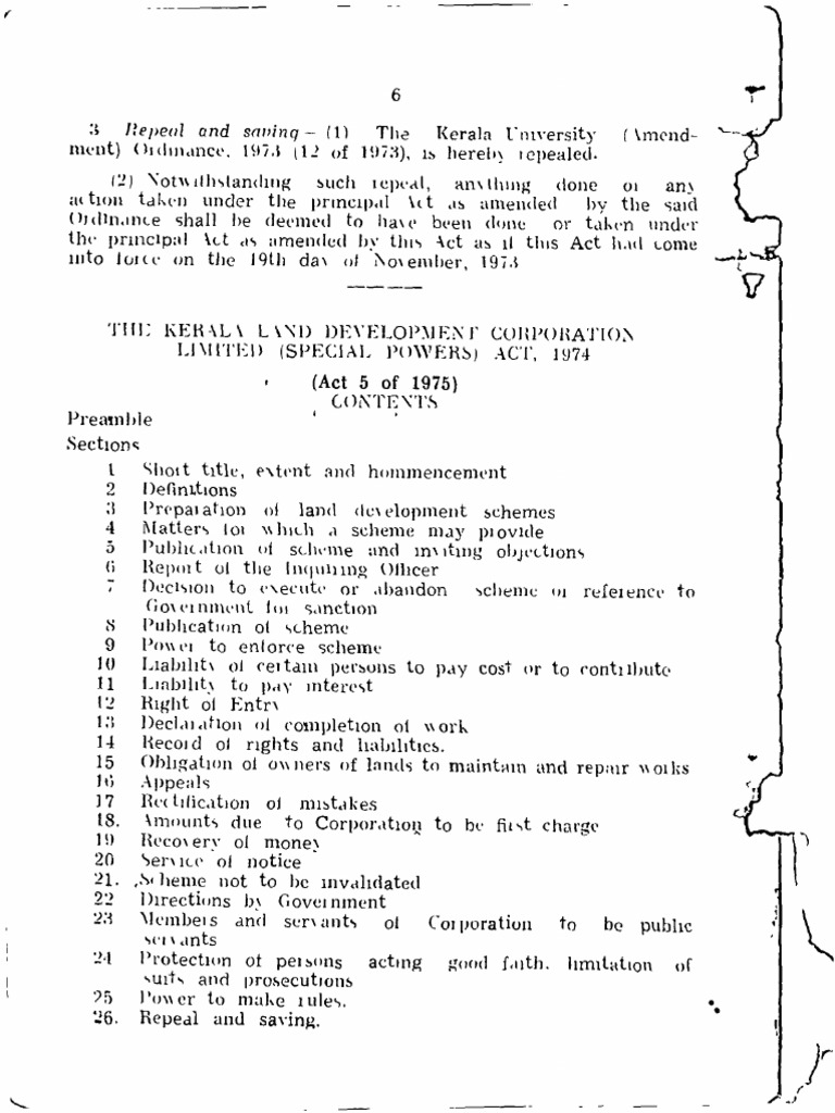 Kerala Land Development Act | PDF