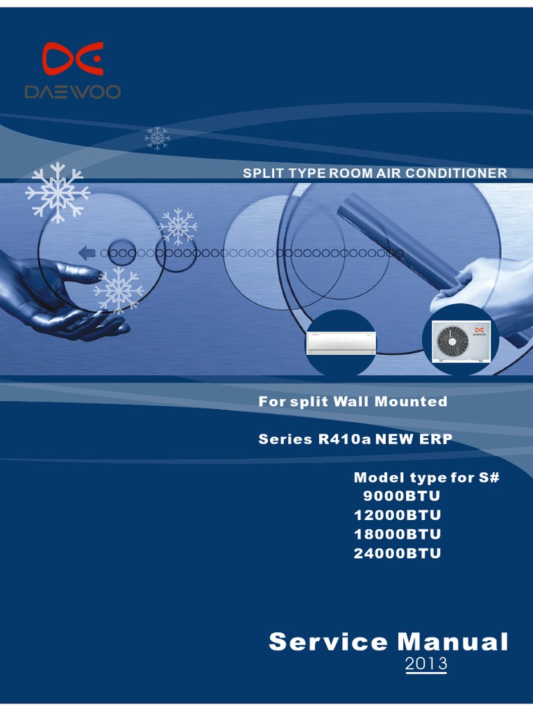 Daewoo 9000btu Service Manual | PDF | Air Conditioning | Ac Power Plugs And Sockets