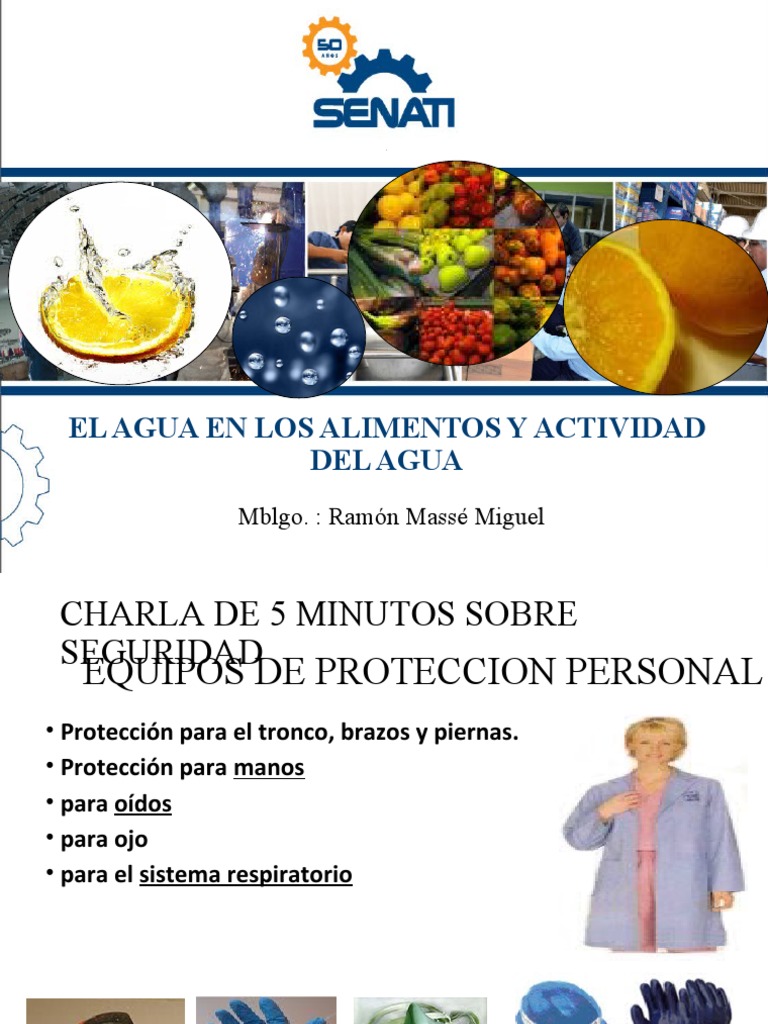 Sem 02 - Agua en Alimentos y Actividad Del Agua | PDF | Alimentos | Agua