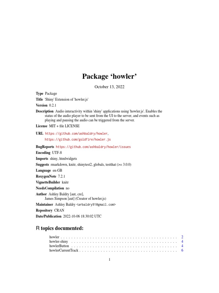 Howler PDF | Download Free PDF | Html Element | Library (Computing)