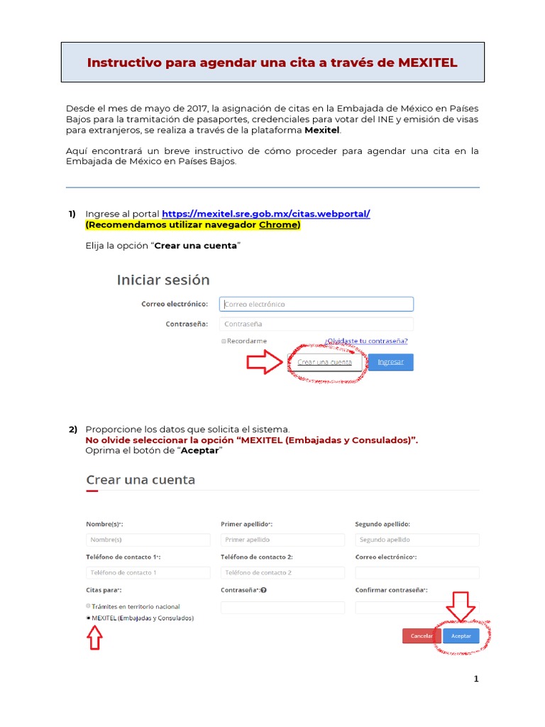 Mexitel Instructivo | PDF | Contraseña | Informática