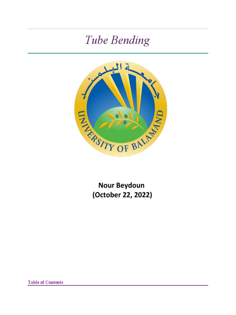 Tube Bending-Nour Beydoun | PDF