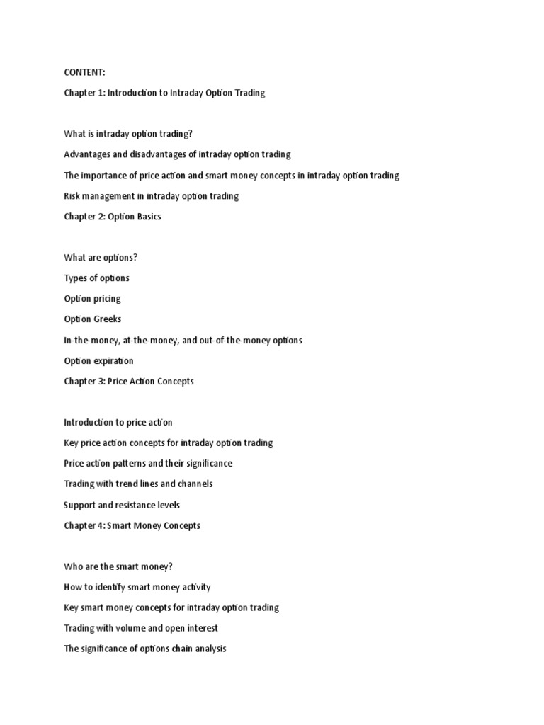Intraday Option Trading Strategies Guide | PDF | Option (Finance ...