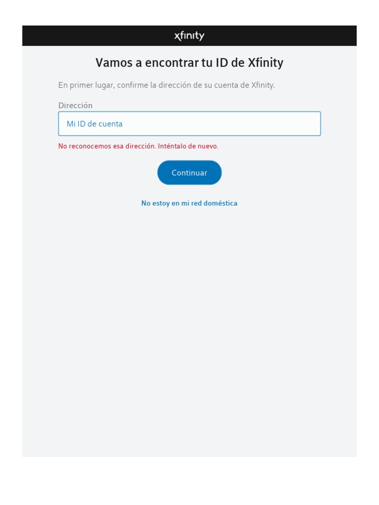 Vamos A Encontrar Tu ID de Xfinity PDF | PDF
