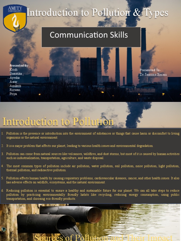 Overview of Pollution Types | PDF | Air Pollution | Water Pollution