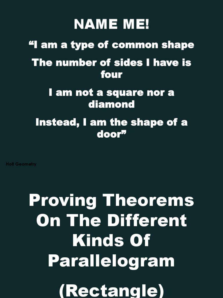 G9 Math Q3-Week 2 - Rectangle - Students' | PDF | Rectangle | Geometric Shapes