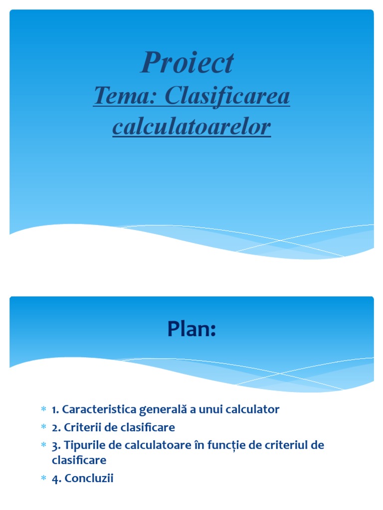 Clasificarea Calculatoarelor | PDF