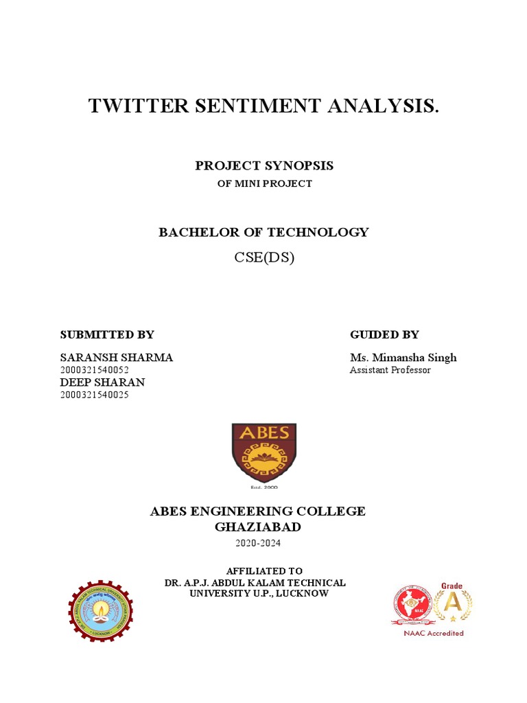 Twitter Sentiment Analysis Project | PDF | Microblogging | Cognition