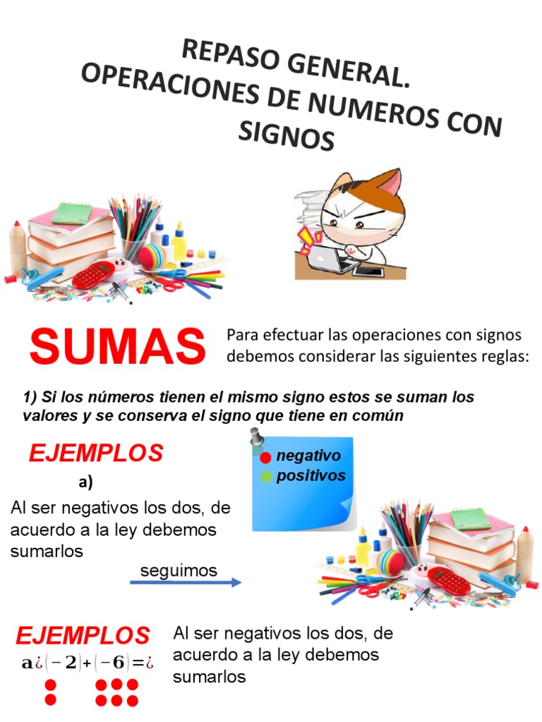 Sumas y Restas Con Signos | PDF