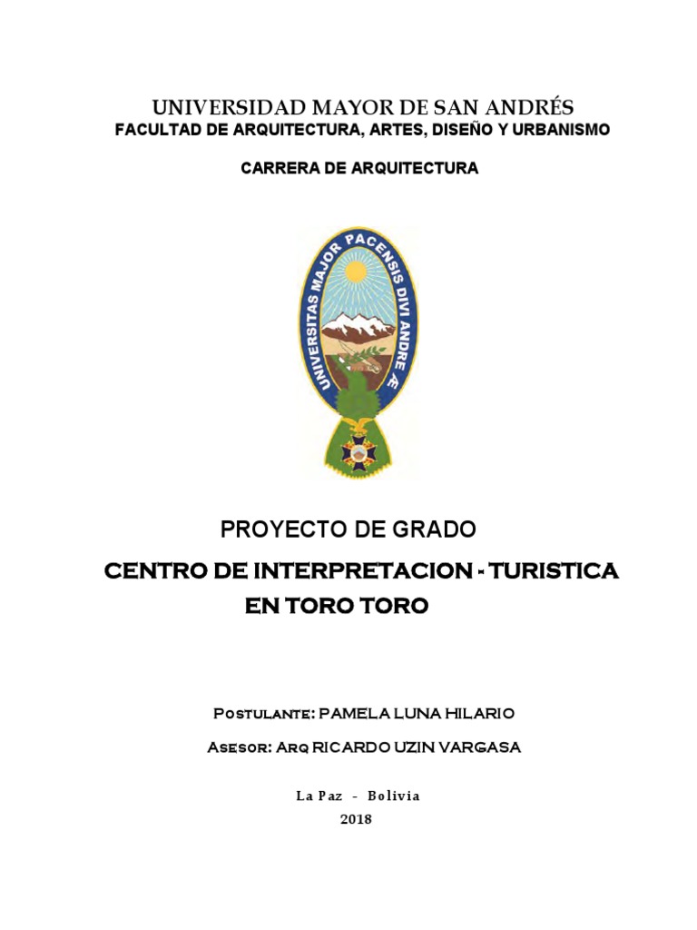 Tor Toro Proyecto PDF | PDF | Turismo | Desarrollo sostenible