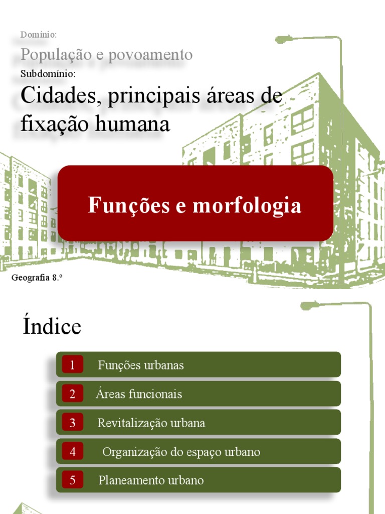 4 - Cidades - Funcoes e Morfologia | PDF | Cidade | Portugal