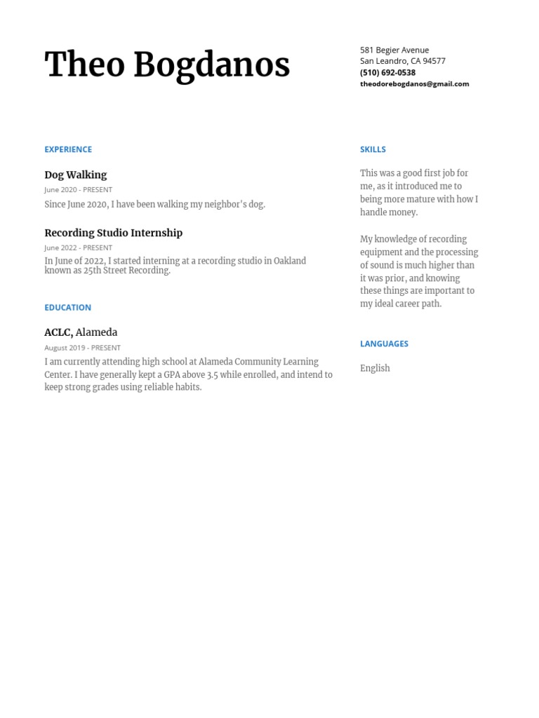 Theodore Bogdanos Resume 1 | PDF