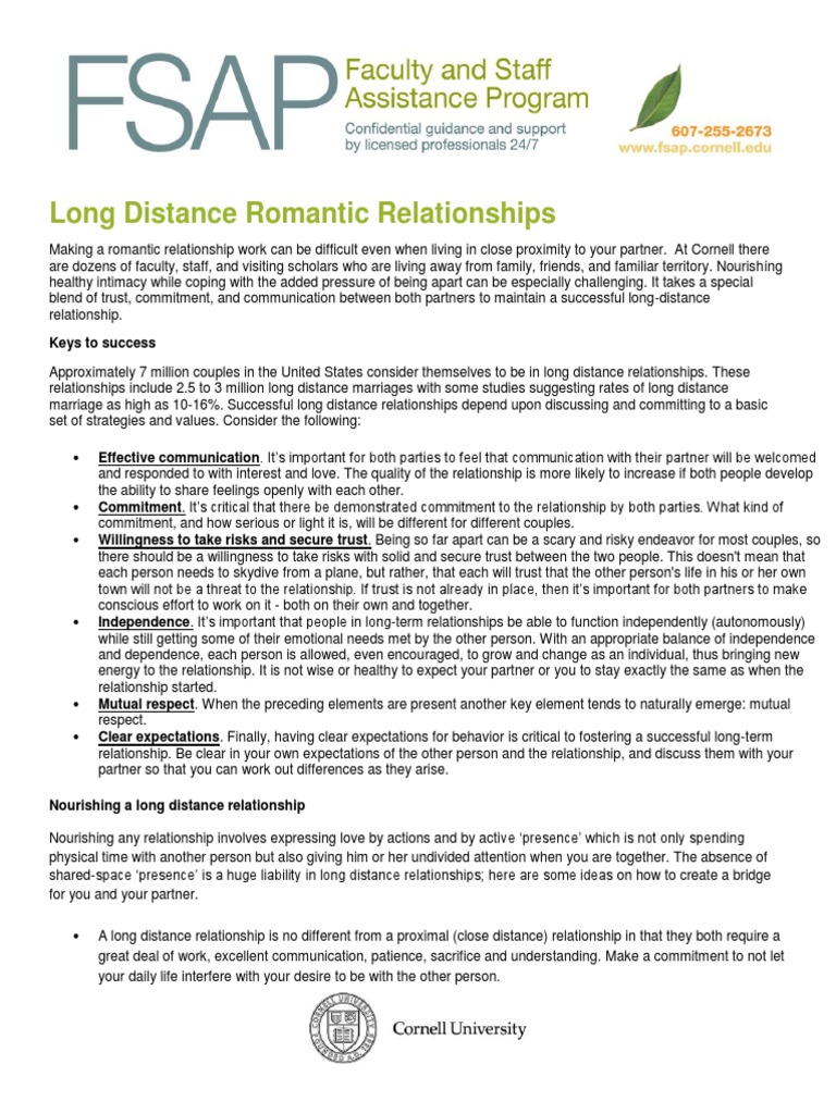 Long Distance Relationships PDF | PDF | Interpersonal Relationships | Social Psychology