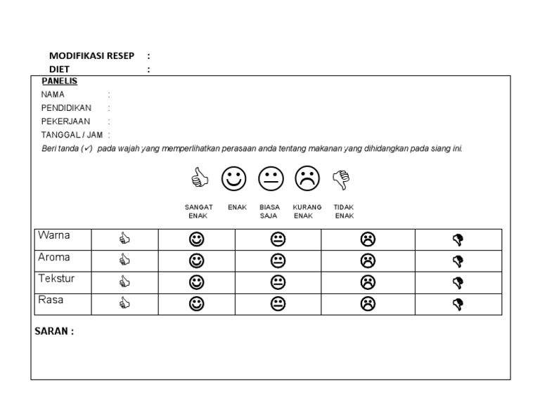 Form Uji Panelis Fix | PDF