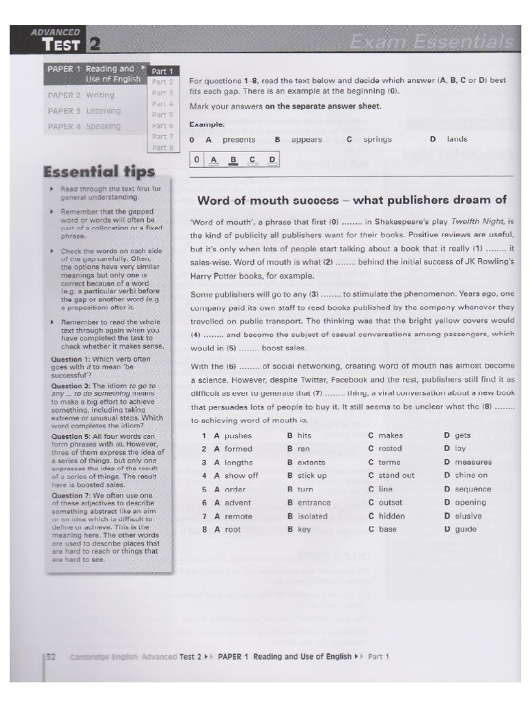 Reading and Use of English | PDF