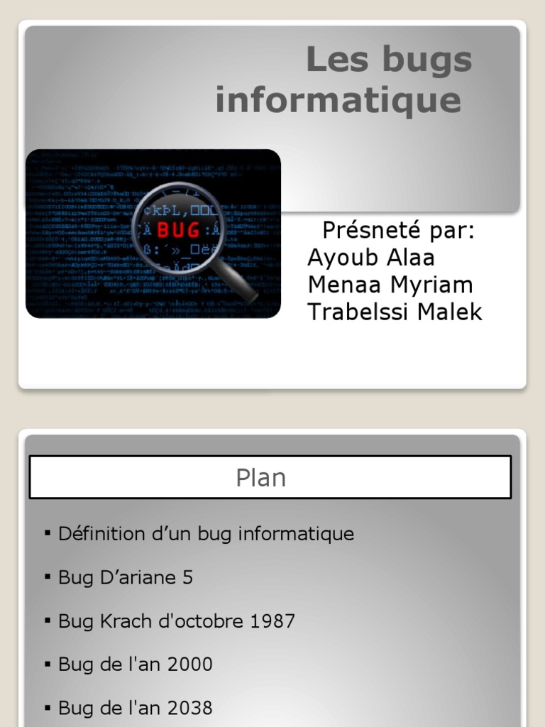 Les Bugs Informatique | PDF | Bug (informatique)